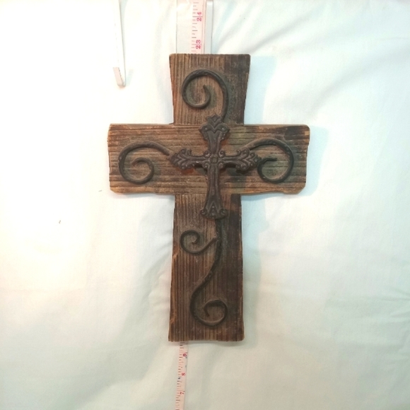 unknown | Accents | Rustic Natural Wood Cross Cross On Cross Accents 3 ...